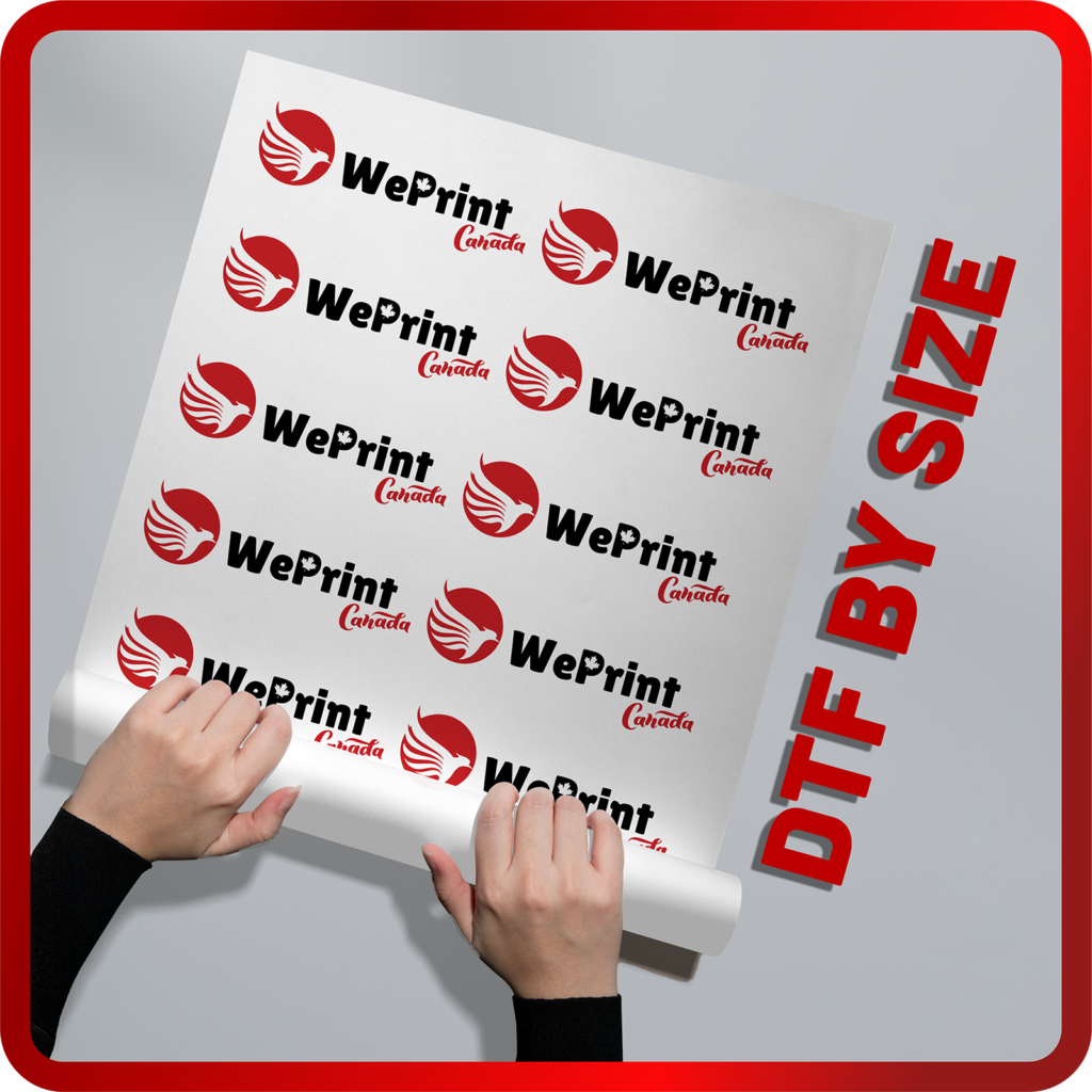 DTF Transfers By Size - We Print Canada