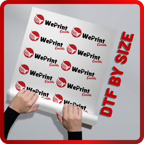 DTF Transfers By Size - We Print Canada